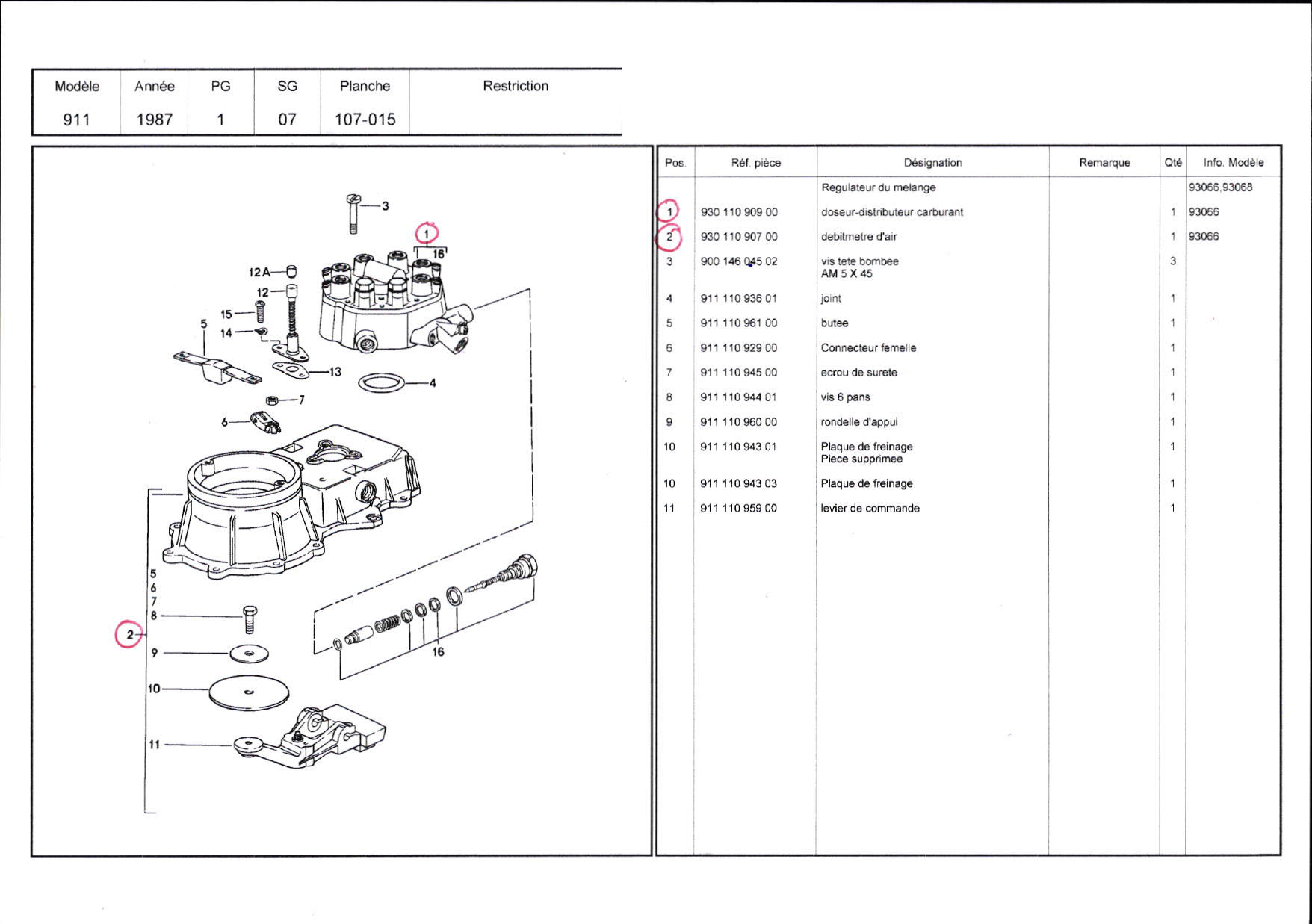 DOSEUR-DISTRIBUTEUR CARBURANT / 93011090900 / + / BOSCH 0438120085 ...